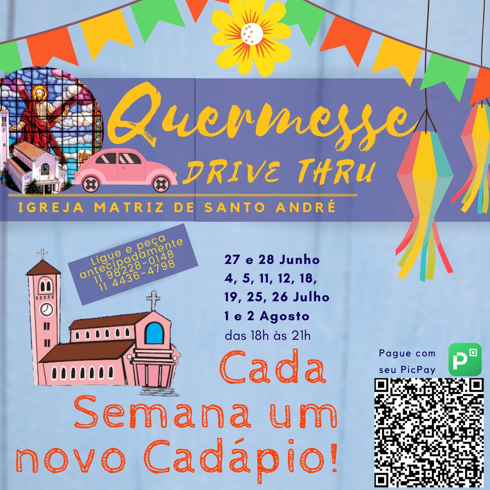 Igreja Matriz de Santo André promove quermesse drive-thru - ABC Repórter