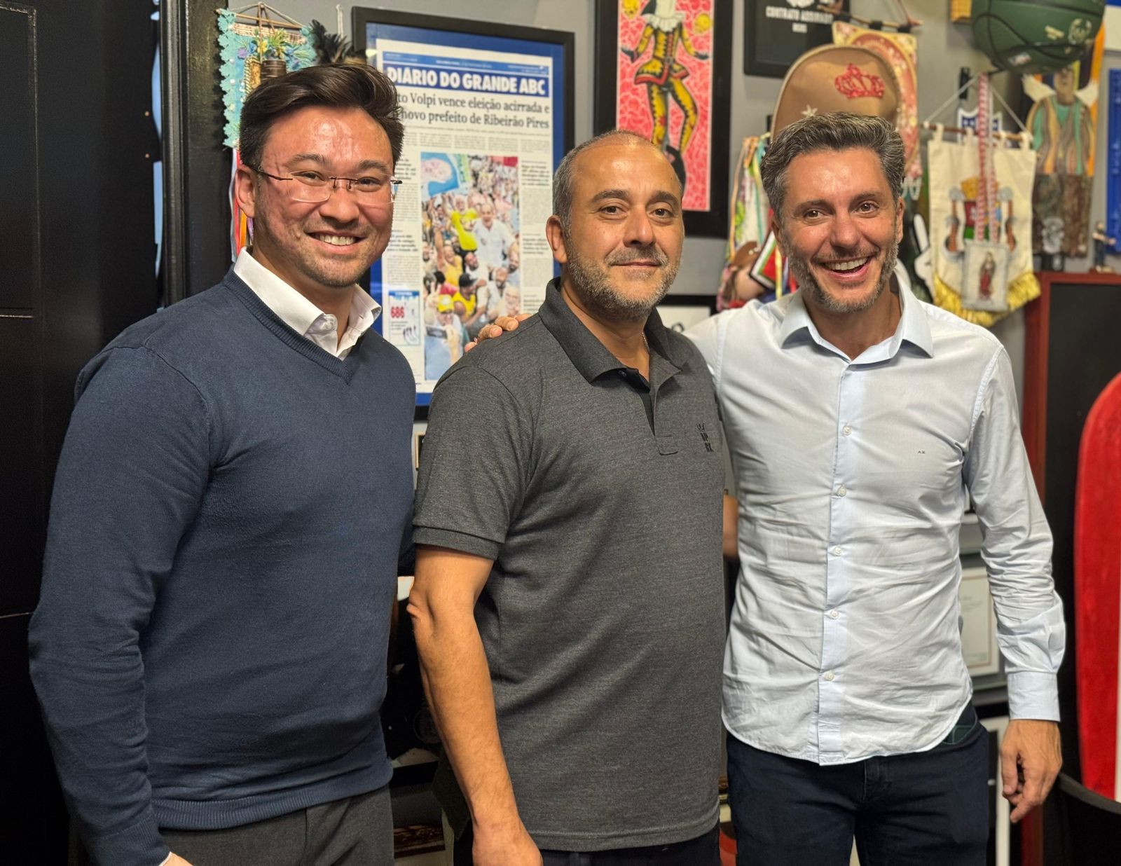 Guto Volpi recebe visita do deputado federal Alex Manente para tratar ...